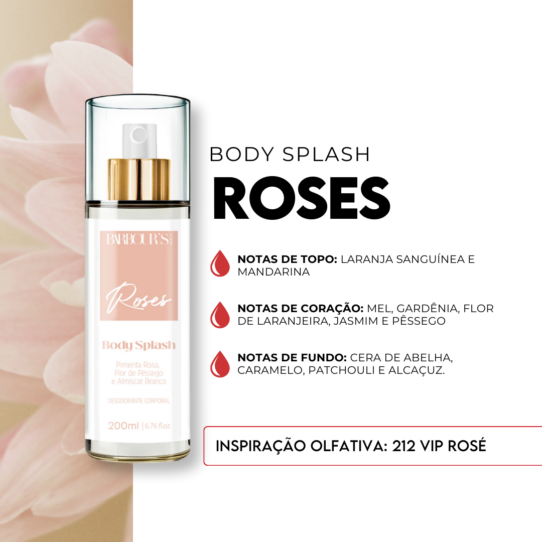 Body Splash Roses - Deo Colônia (Ref. Olfativa 212 Vip Rose)