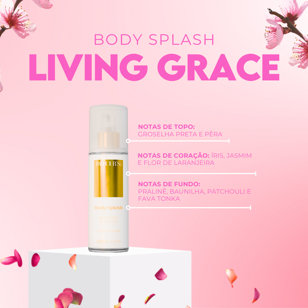 Body Splash Living Grace Desodorante Colônia 200ml
